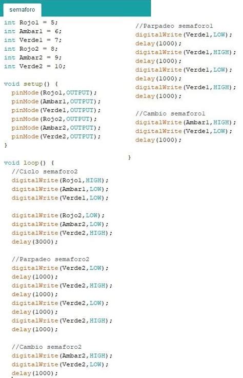 Como Hacer Un SemÁforo Doble VÍa En Arduino