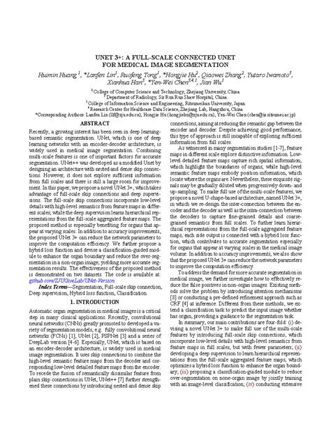 Unet 3 A Full Scale Connected Unet For Medical Image Segmentation Unet 3 A Full Scale