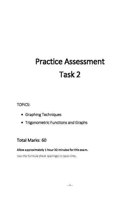 Advanced Maths Math101 Graphing Techniques Practice Exam Studocu
