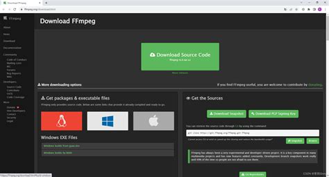 Ffmpeg下载安装及windows开发环境设置ffmpeg60 X64下载 Csdn博客