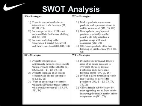 Nike Swot Analysis Atelier Yuwaciaojp