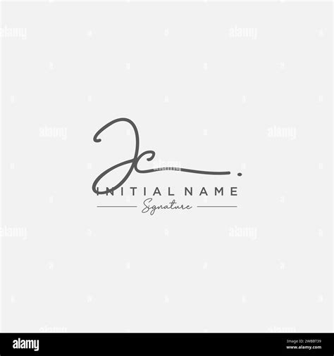 Jc Signature Logo Template Vector Stock Vector Image And Art Alamy