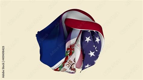 Crumpled Fabric Flag Of Virginia State Usa Intro Usa Flag State Of