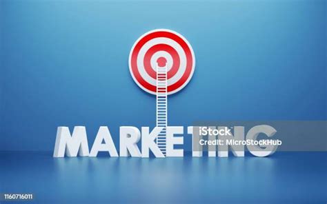 파란색 벽에 대상에 기대어 흰색 사다리 및 마케팅 텍스트 마케팅에 대한 스톡 사진 및 기타 이미지 마케팅 0명 겨냥 Istock