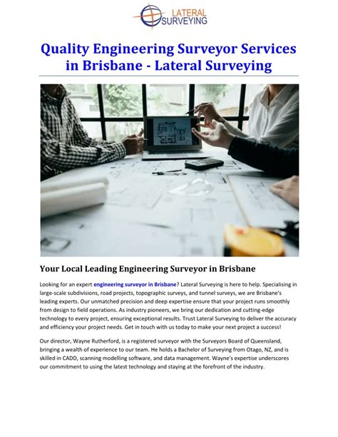 Ppt Quality Engineering Surveyor Services In Brisbane Lateral Surveying Powerpoint