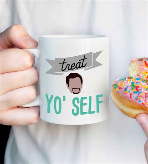 Tom Haverford Quote Treat Yo Self Mug Parks And Rec Quote Mug Aziz