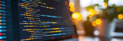 Secure Software Development Code And Programming On Computer Screen In