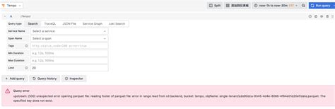 Unexpected Error Opening Parquet File Reading Footer Of Parquet File Error In Range Read From