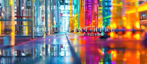 Premium Psd Colorful Glass Tubes Reflecting Lights