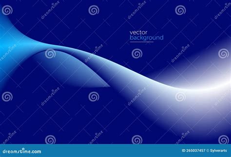 Curve Shape Flow Vector Abstract Background In Dark Blue Gradient