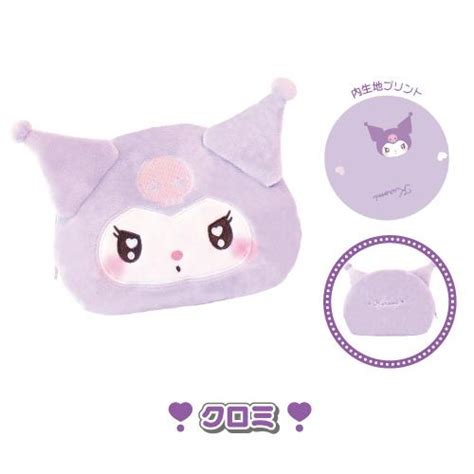 サンリオ ぬいぐるみシェル型フェイスポーチ Sr 554419 マイメロディ クロミ シナモロール ハンギョドン ハローキティ ポムポム