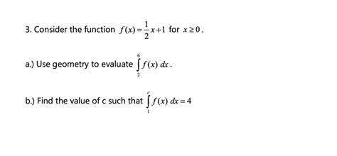 solved 3 consider the function f x 21x 1 for x≥0 a use