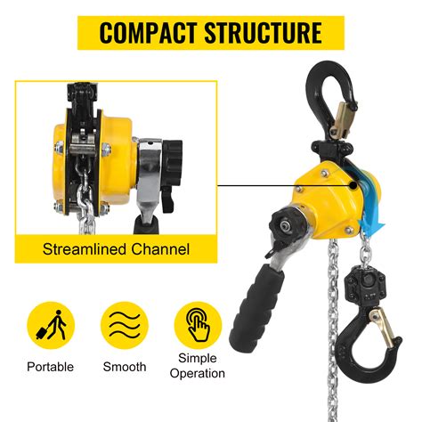 Mini Lever Block Chain Hoist 0 5t 10ft Lever Hoist With Hook Vevor Us