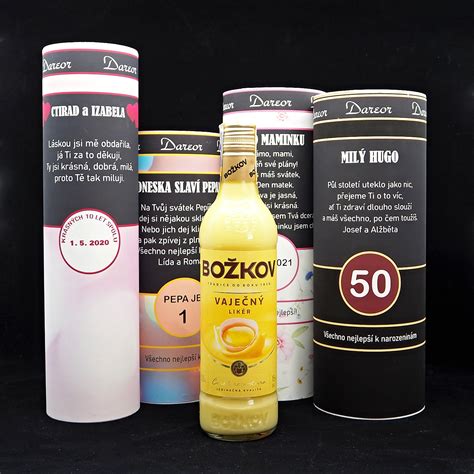 Božkov Vaječný Likér Dárkové Balení Alkoholu S Potiskem Na Přání