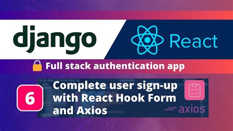 Django React Js Authentication App Complete User Sign Up With