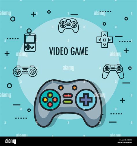 Gamepad Control Console For Video Game Device Digital Vector