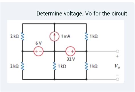 Determine Voltage Vo For The Circuit StudyX