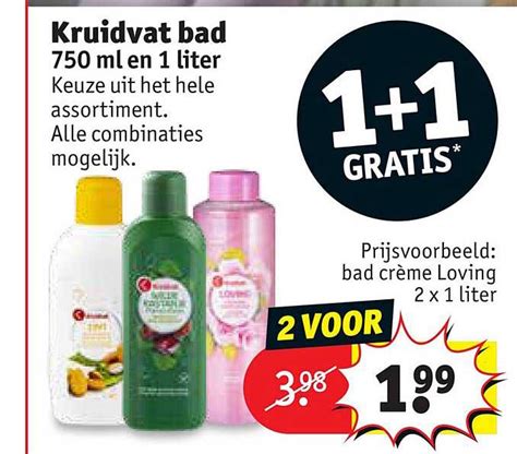 Kruidvat Bad 1 1 Gratis Aanbieding Bij Kruidvat 1folders Nl
