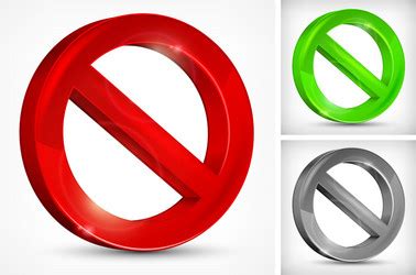 Red Circle Slash Vector Images Over 130