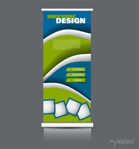 Roll Up Banner Design Vertical Narrow Flyer Template Advertising