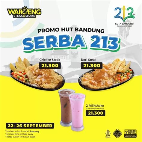 Waroeng Steak And Shake Berikan 2 Promo Spesial Hut Kota Bandung Dan