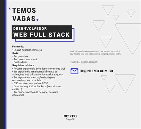 Vagas Para Desenvolvedor Web Full Stack Blog Do Fusco
