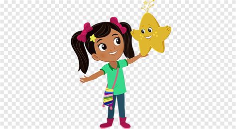 Nina Holding Star Cartoons Ninas World Png Pngegg