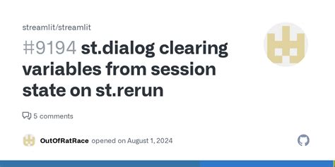 Stdialog Clearing Variables From Session State On Strerun · Issue