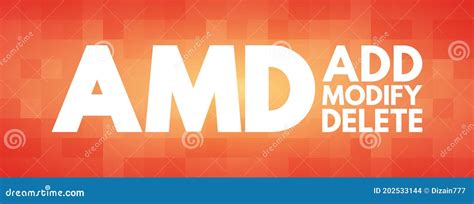 AMD Add Modify Delete Acronym Stock Illustration Illustration Of Tech Tools 202533144