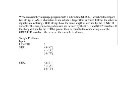 Write An Assembly Language Program With A Subroutine