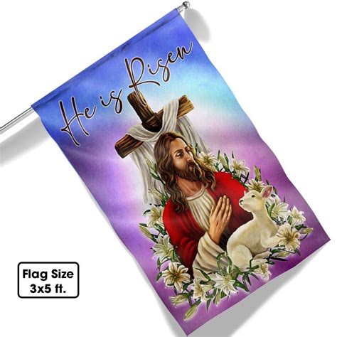 Easter Flag He Is Risen Cross Tqn928f Flagwix