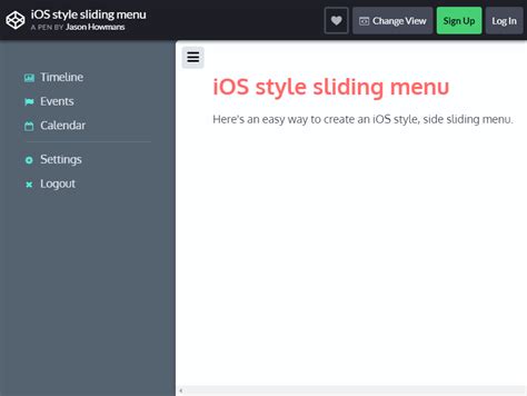 Slide Menu In Bootstrap At Allan Sturtz Blog