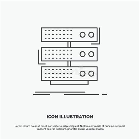 Server Storage Rack Database Data Icon Line Vector Gray Symbol For Ui And Ux Website Or