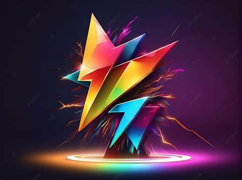 다채로운 번개 로고 3d Ai 다채로운 번개 번개 로고 번개 3d 배경 일러스트 및 사진 무료 다운로드 Pngtree