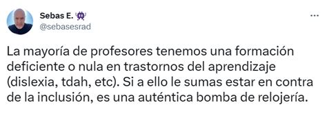 Es que estás en contra de la inclusión y lo sabes XarxaTIC