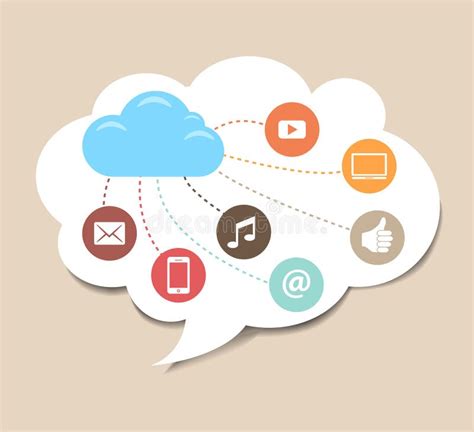 Cloud Computing Concept Background With Hand Stock Vector Illustration Of Computing Cloud