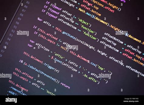 Colorful Programming Php And Html Source Code On A Monitor Written By A