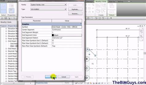Revit Customizing Grid Line Symbol And Grid Head Families Cadtechsem Grid Revit