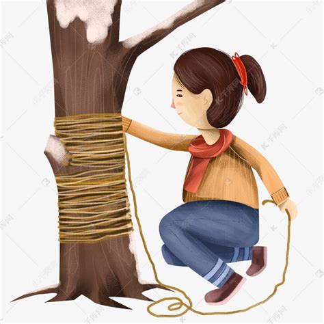 立冬给大树穿衣服素材图片免费下载 千库网