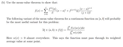 Solved B Use The Mean Value Theorem To Show That Chegg