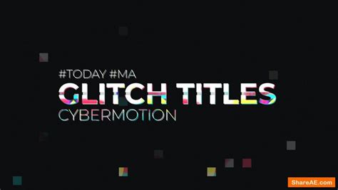 Glitch Titles Motion Array Free After Effects Templates After