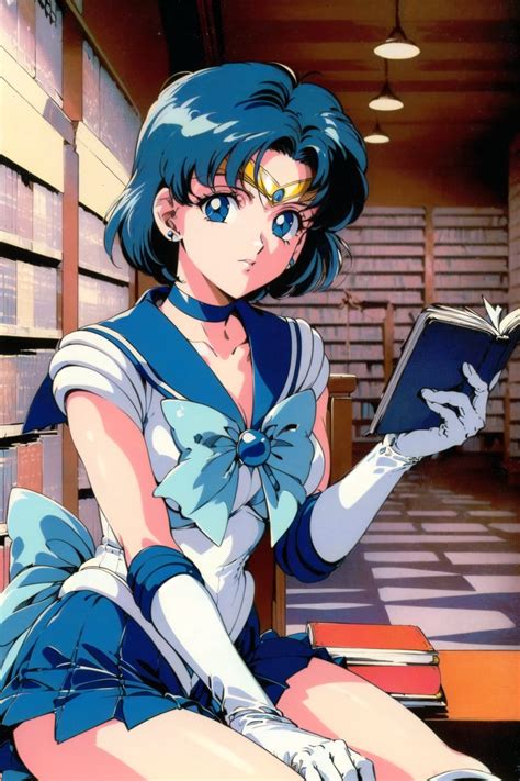 Sailor Mercury And Mizuno Ami Bishoujo Senshi Sailor Moon Generated