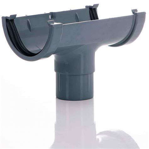 Running Outlet 76mm Miniflo Gutter Grey