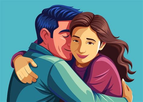 Hug Vector Art Illustration Premium Ai Generated Vector