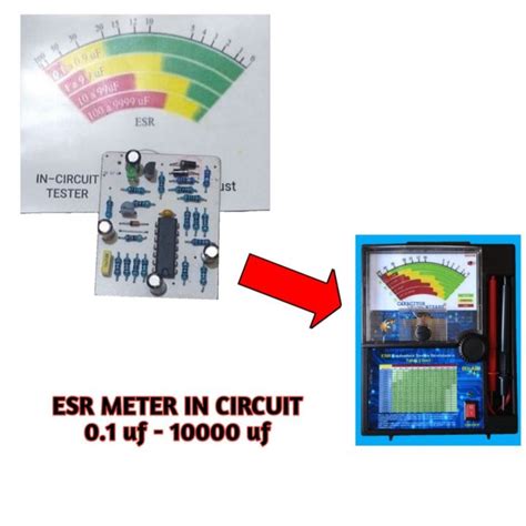 Esr Analog Capacitor Tester In Circuit Module Board 01uf To 10000uf