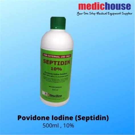 POVIDONE Iodine SEPTIDIN 10 500ml Medichouse