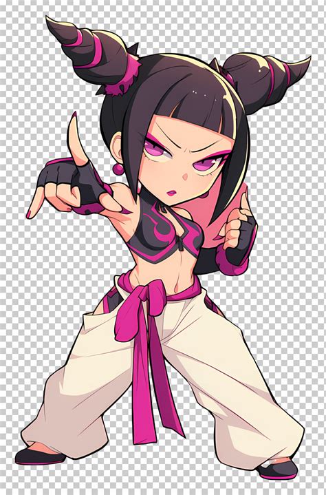 Juri Han Chibi Martial Artist Girl In A Fighting Stance Png Clipart Action Oriented Cartoon