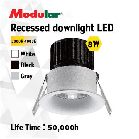 โคมไฟดาวน์ไลท์ฝังฝ้า 8w Led Recessed Downlight 8w