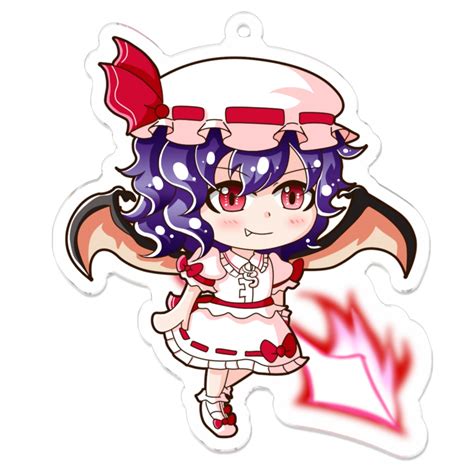 【東方project】レミリア・スカーレット ぷちっとアクリルキーホルダー（コーティングあり） 雪白あかりの東方二次創作ショップ Booth