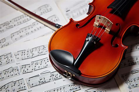 바이올린은 악보 위에 앉아 높은 해상도 교육 바이올린 배경 일러스트 및 사진 무료 다운로드 Pngtree